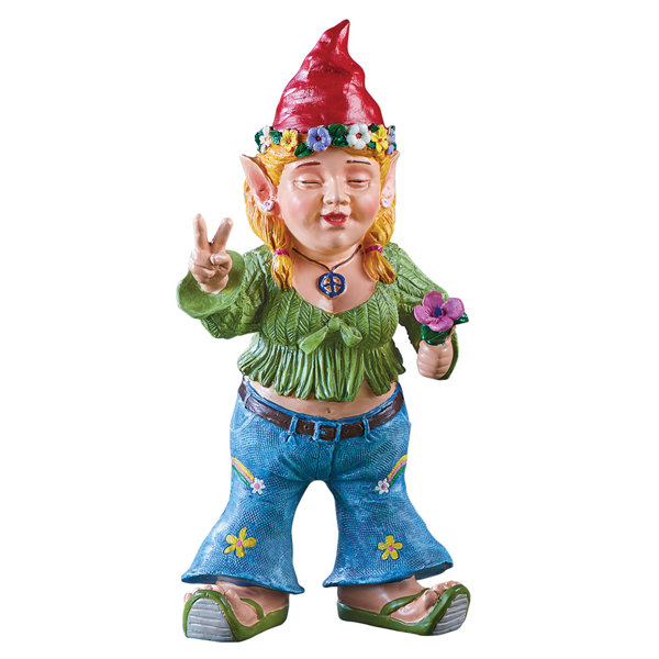 Trinx Statue de jardin hippie fleurs d’enfant - Wayfair Canada