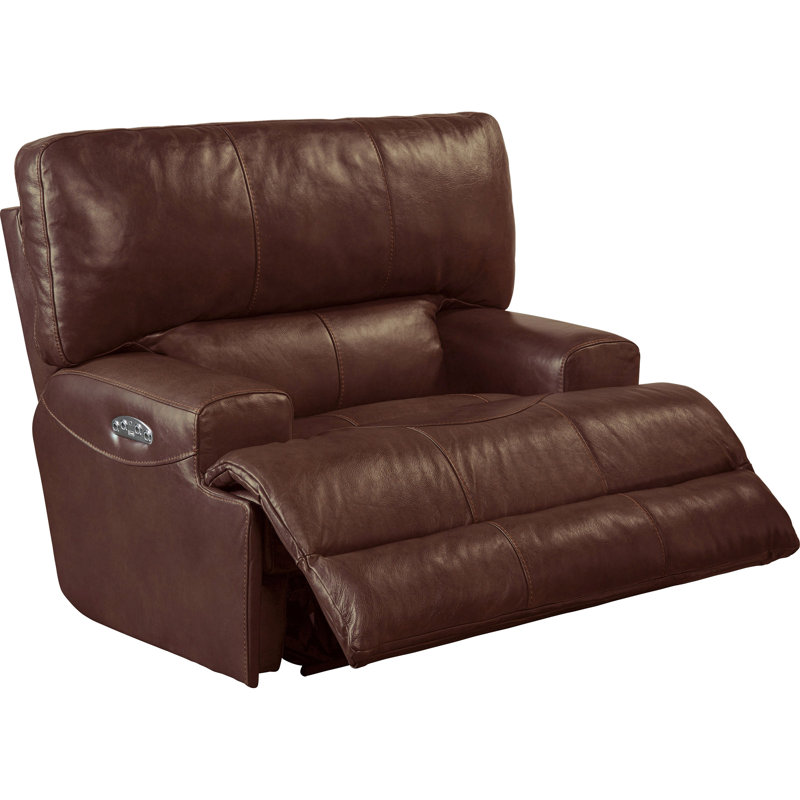 Red Barrel Studio 50" Wide Genuine Leather Power Glider Standard ...