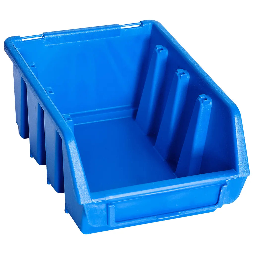 vidaXL Stacking Storage Bins Blue Plastic | Wayfair