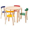 ECR4Kids Bentwood Round Table and Curved Back Chair Set, Kids Furniture ...