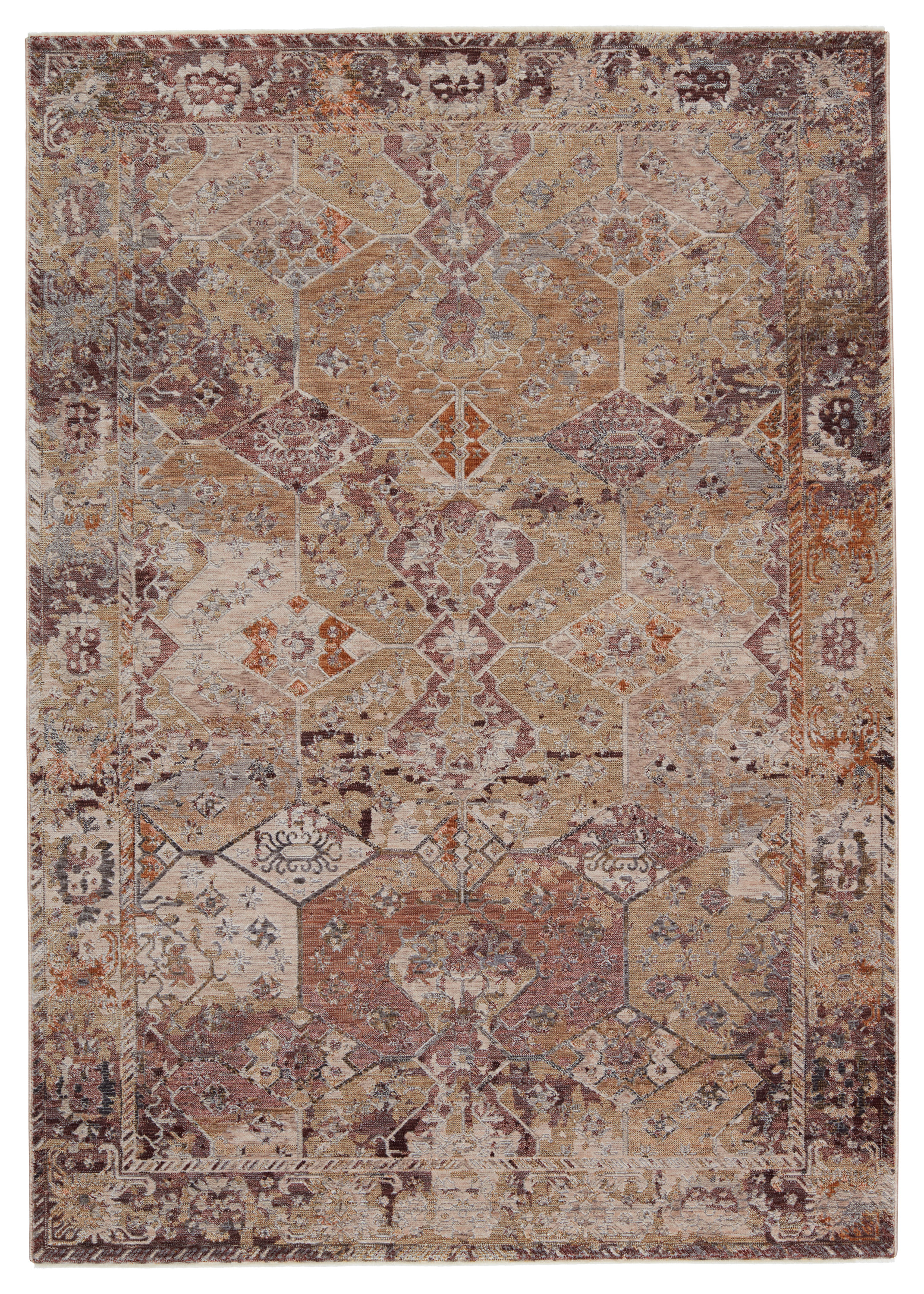 Bungalow Rose Devoss Oriental Gold/Purple Area Rug | Wayfair