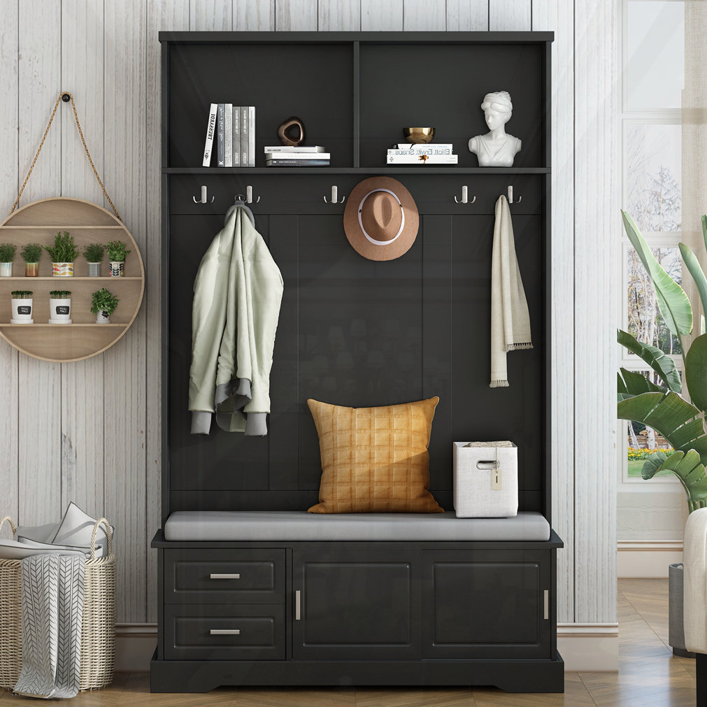 Red Barrel Studio Elegant Hall Tree With Sliding Doors - Wayfair Canada
