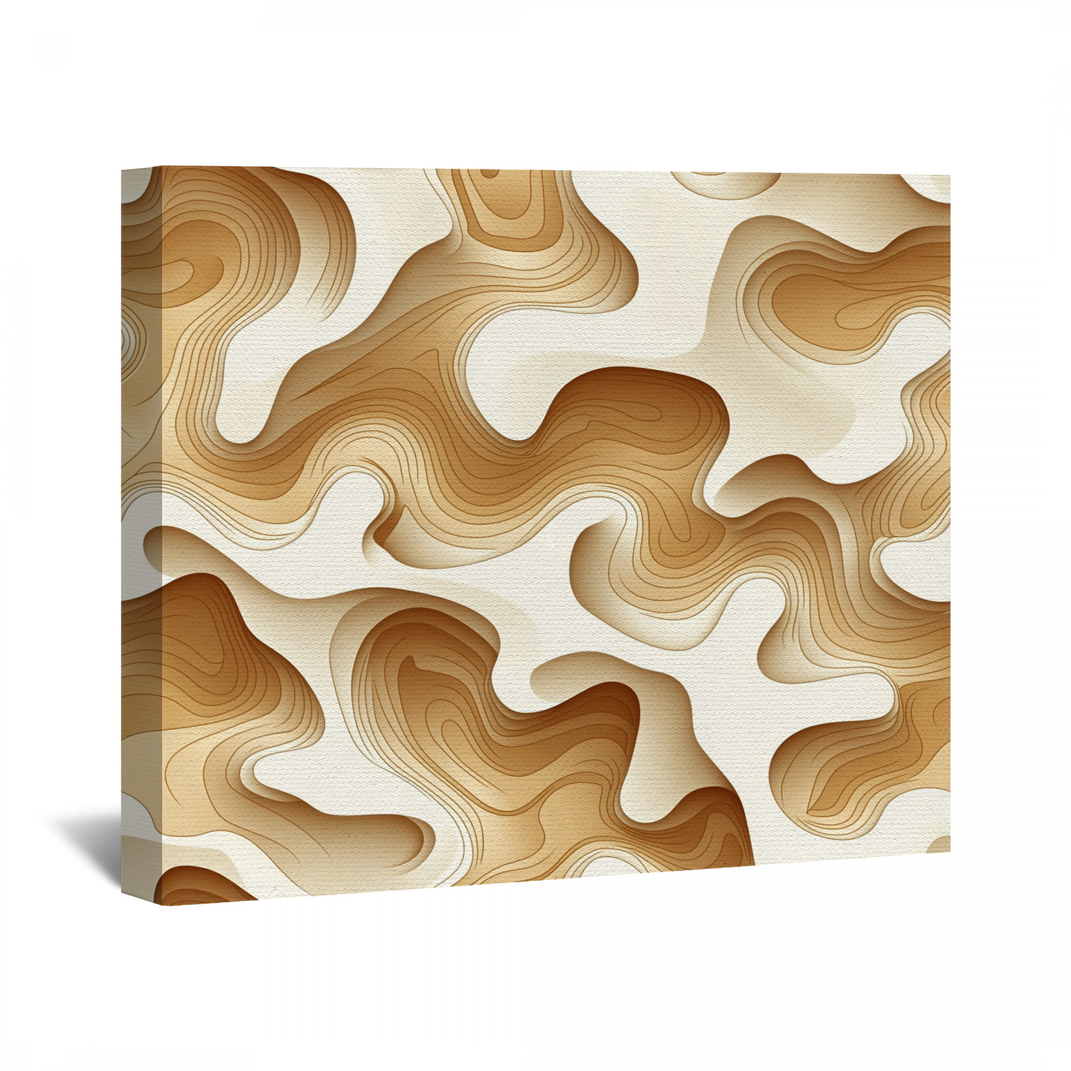 Latitude Run® Topography Canvas Wrap - Abstract Wall Decor | Wayfair