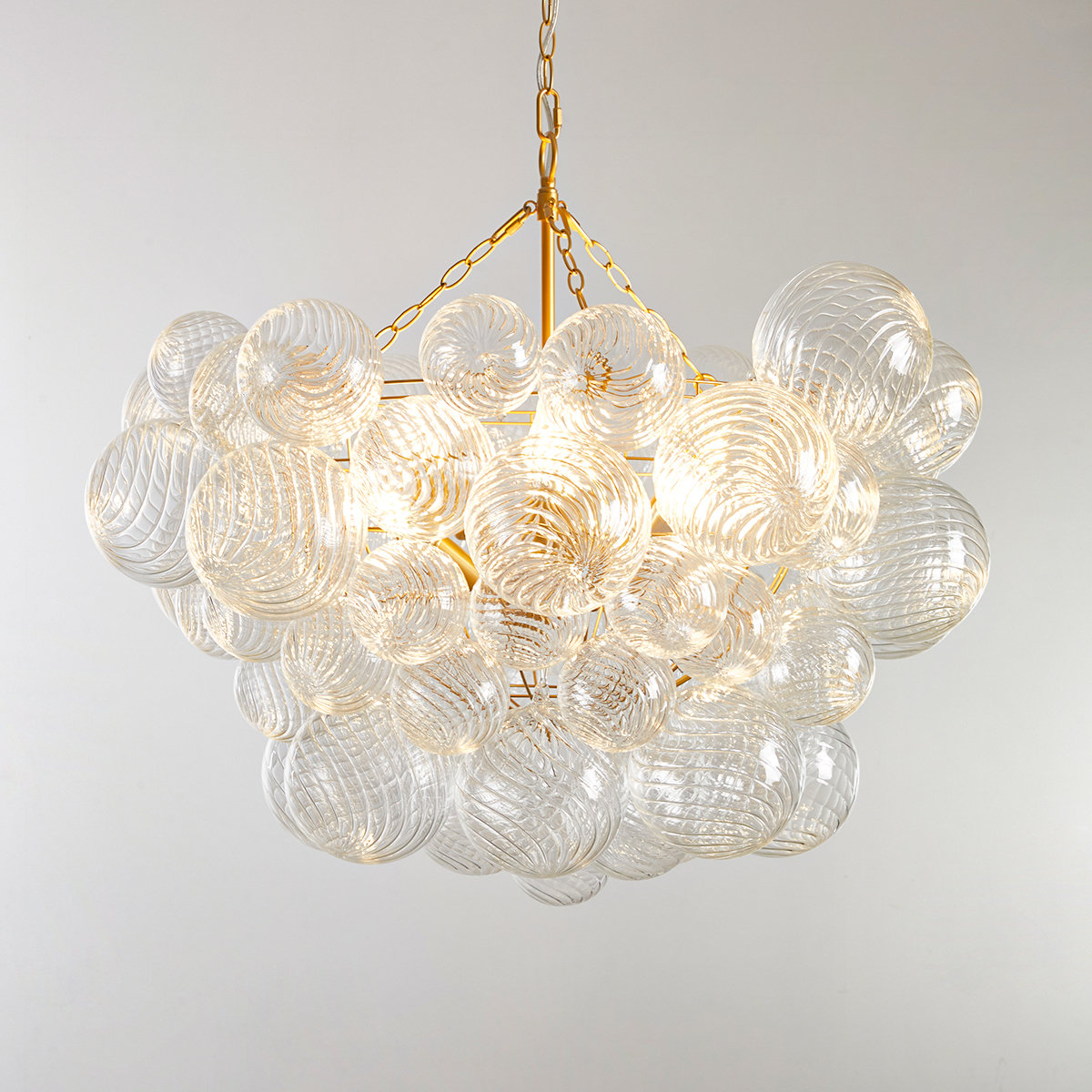 Mercer41 Yavette 6 - Light Dimmable Modern Cluster Glass Chandelier ...