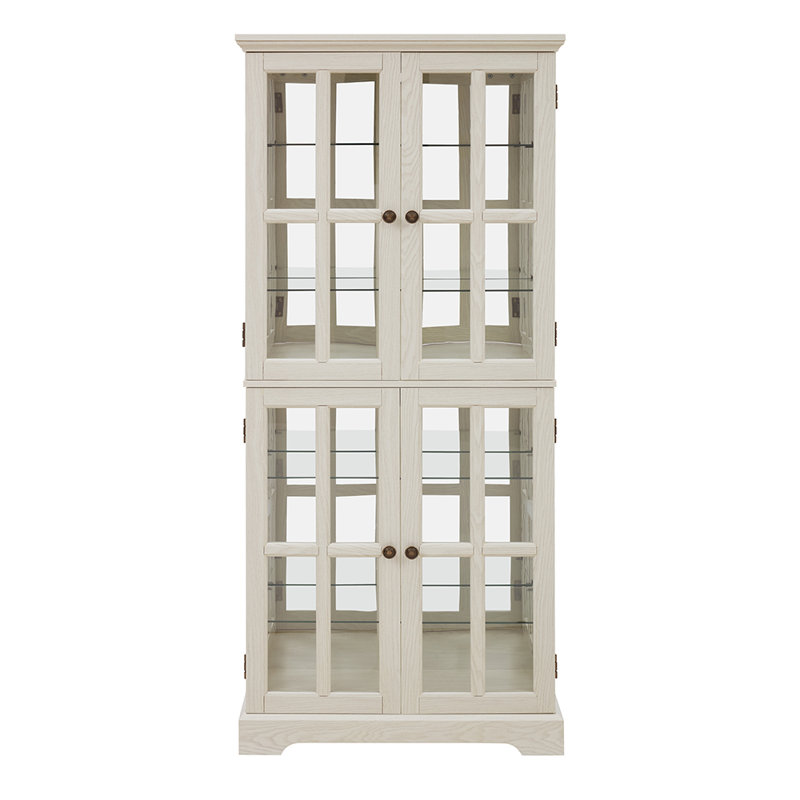 Dovecove Curio Display Cabinet with Glass Doors Adjustable Shelves ...