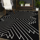 Black Geometric Area Rugs You'll Love | Wayfair