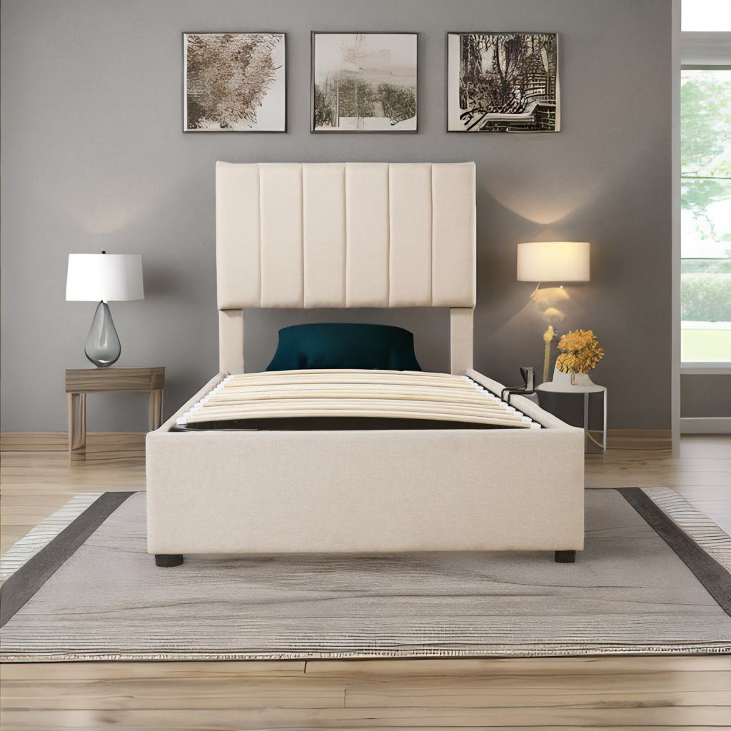 Latitude Run® Kylis Twin Size Upholstered Platform Bed | Wayfair
