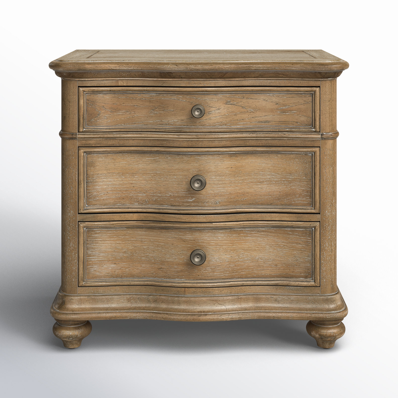 Light wood 3 drawer nightstand store