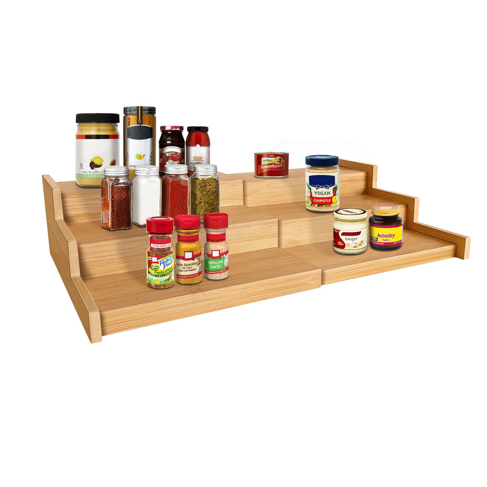 Millwood Pines 3-Tier Expandable Bamboo Spice Rack Storage Rack ...