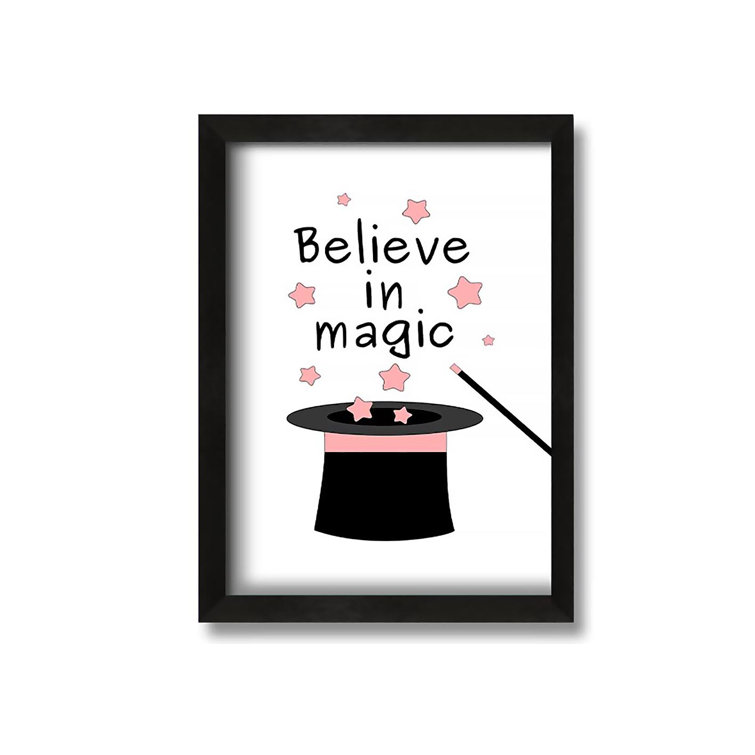 Happy Larry Believe in Magic - Picture Frame Typography on Canvas ...