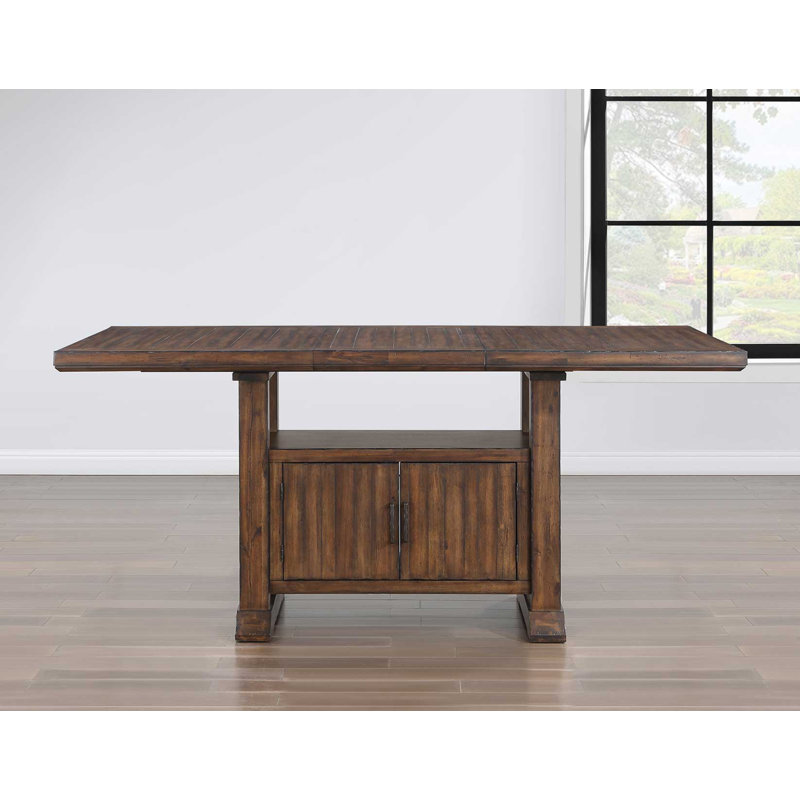 Rosalind Wheeler Auburn 60-80 inch Storage Counter Table | Wayfair