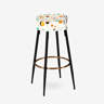 Design Art Beige Retro Modern Geometric Matrix - Geometric Bar Stools ...