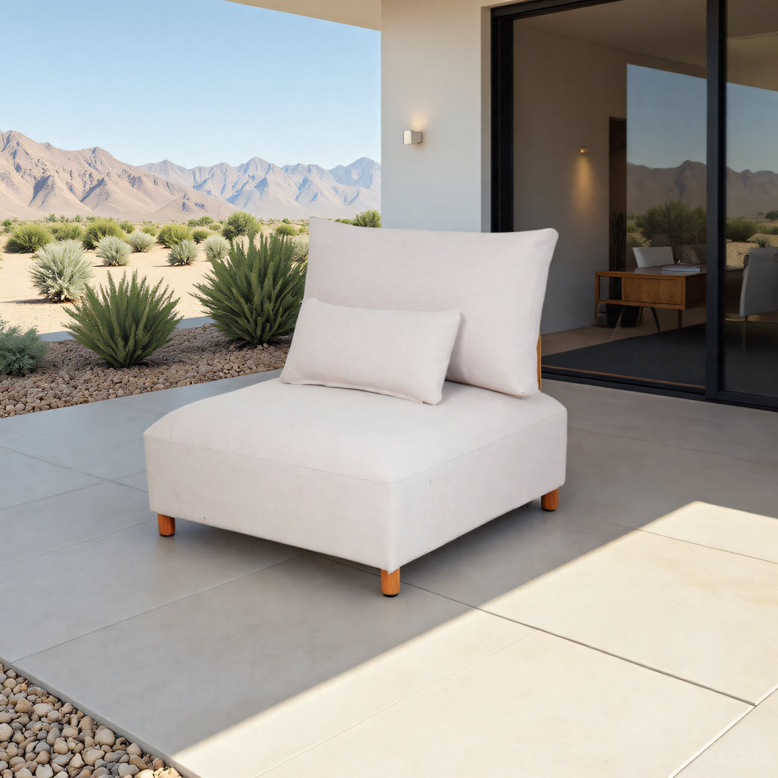 Ebern Designs Yanali Pati Aluminium Armless Sofa | Wayfair