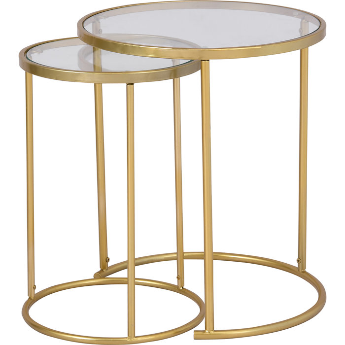 Mercer41 Stark Glass Frame Nesting Tables & Reviews | Wayfair