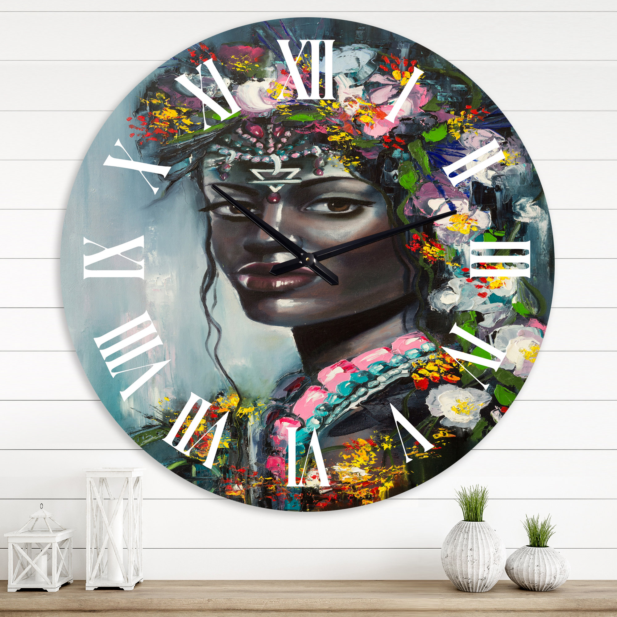 East Urban Home Portrait Of Traditional Afro American Woman - Modern ...