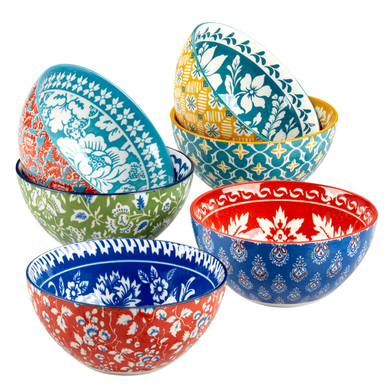 Certified International Panache Set of 6 All Purpose Bowl 4.75in 6 asst ...