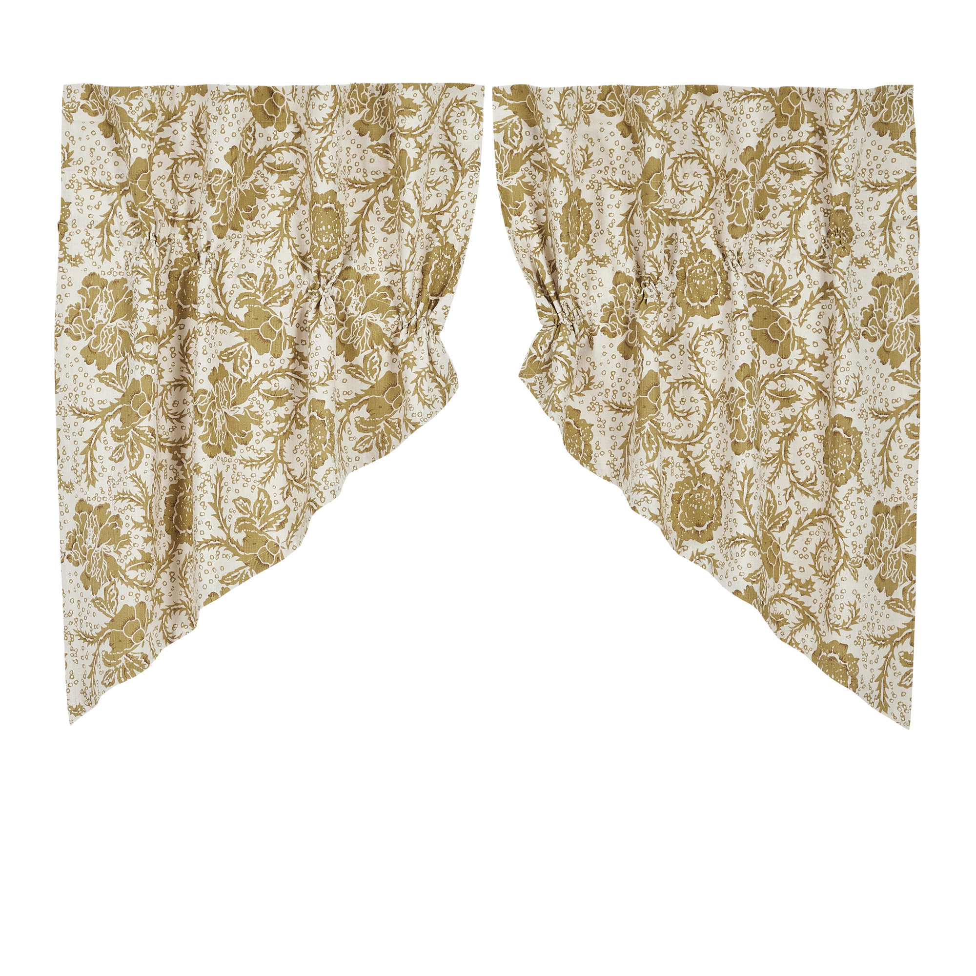 Birch Lane™ Ayda Gold Floral Prairie Swag Set | Wayfair