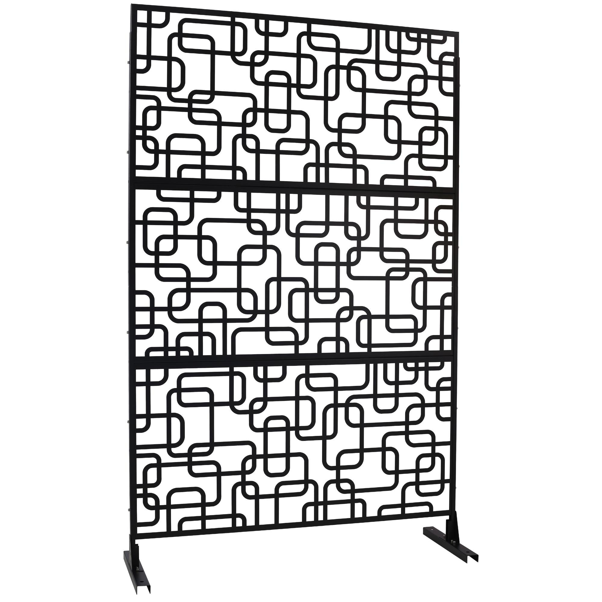 LILI Outdoor & Indoor Privacy Screen Metal Privacy Screen 76" H×48" W ...