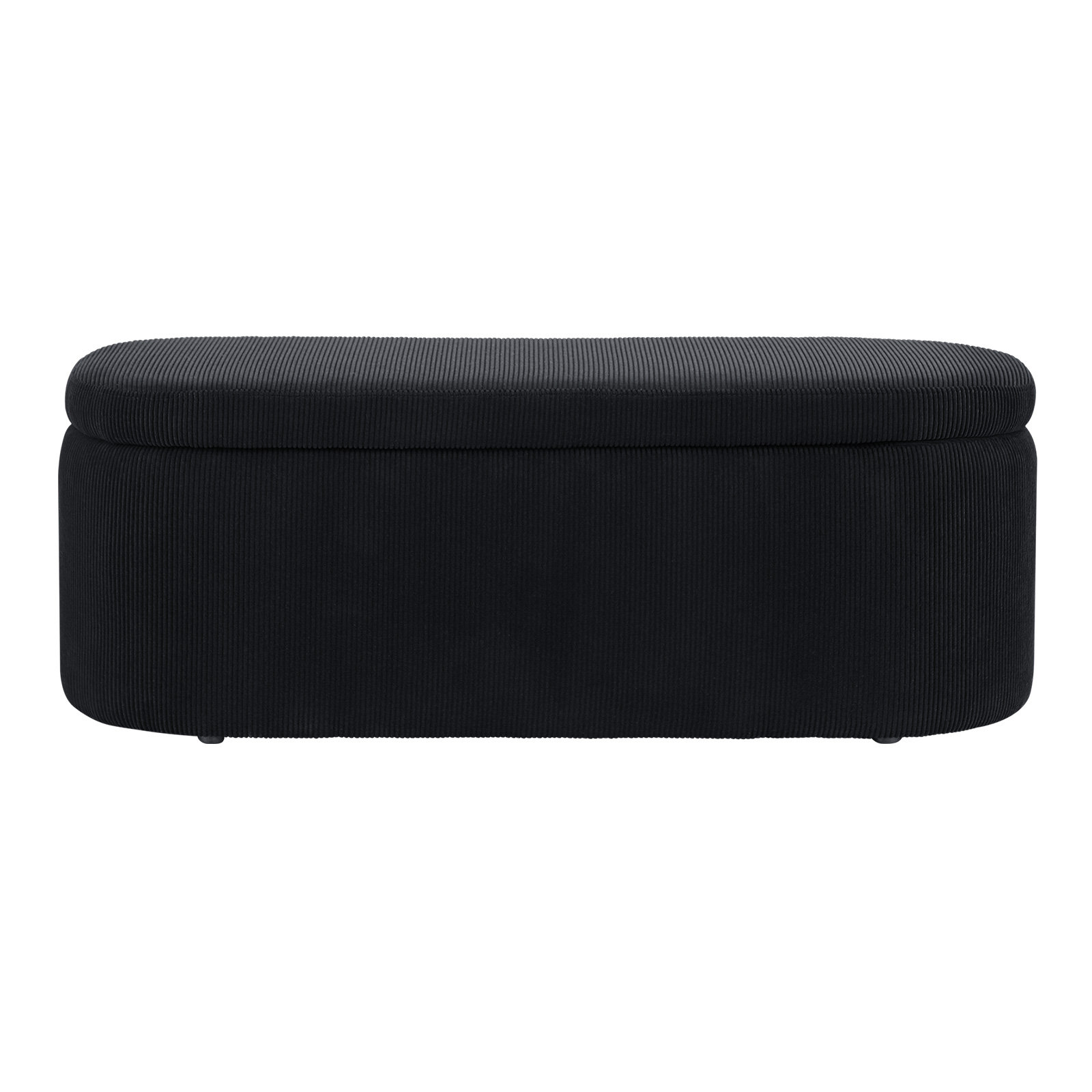 Ebern Designs Nesler Corduroy Upholstered Bench Storage Ottoman End of ...