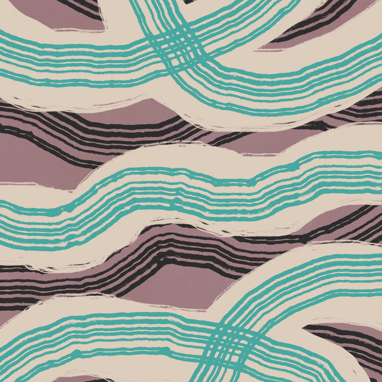 Wrought Studio " Little Dean Muted Pink And Green Stripe " by NG XHIANG ...