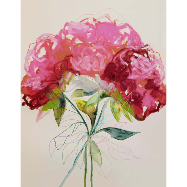 Yoffi " Peony 4 " on Canvas - Wayfair Canada