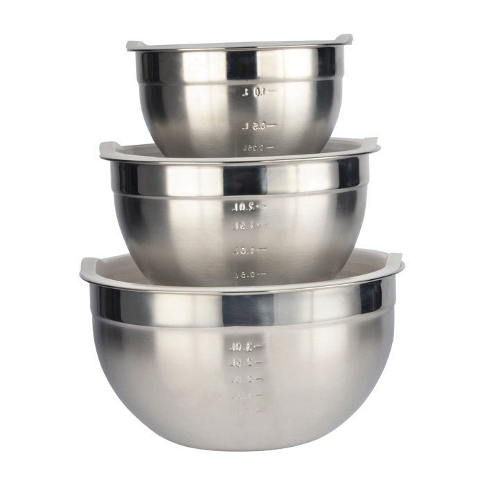 Prime Cook Stainless Steel Nested Mixing Bowl Set & Reviews | Wayfair