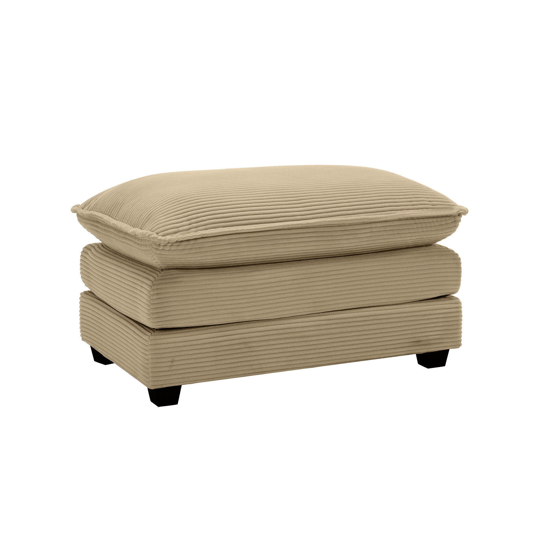Latitude Run® Corduroy Fabric Footstool, Tan, For Multiple Sofas, Relax ...