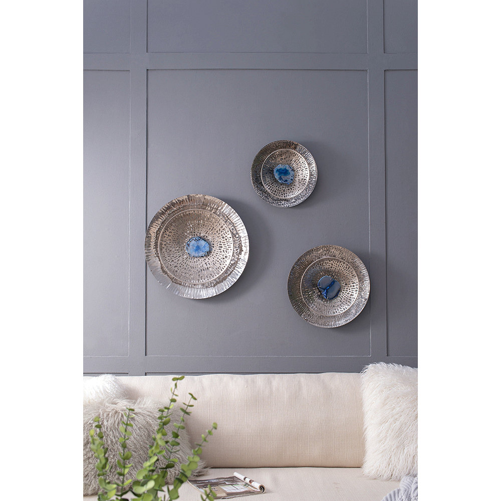 Dakota Fields Textured Oversized Disc, Wall Decor For Living Room ...