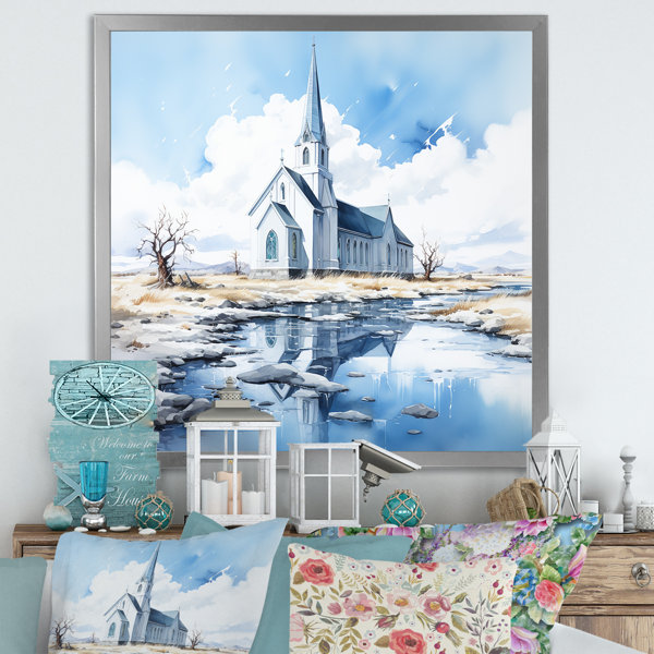 Lark Manor Mountain Church Sanctuary I - Church Wall Art | Wayfair