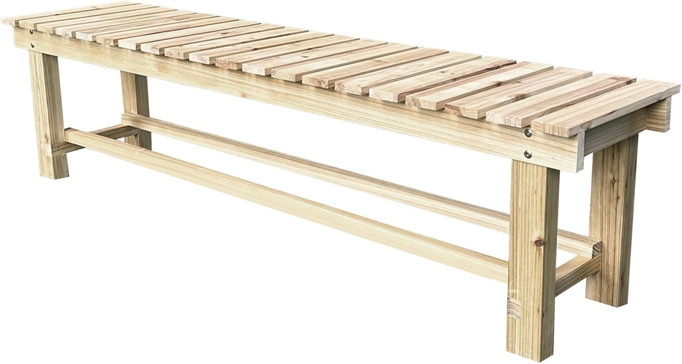 August Grove® 3 Person Wooden Outdoor Patio Bench, Weatherproof Outdoor ...