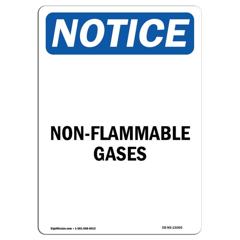 SignMission Non-Flammable Gases Sign | Wayfair
