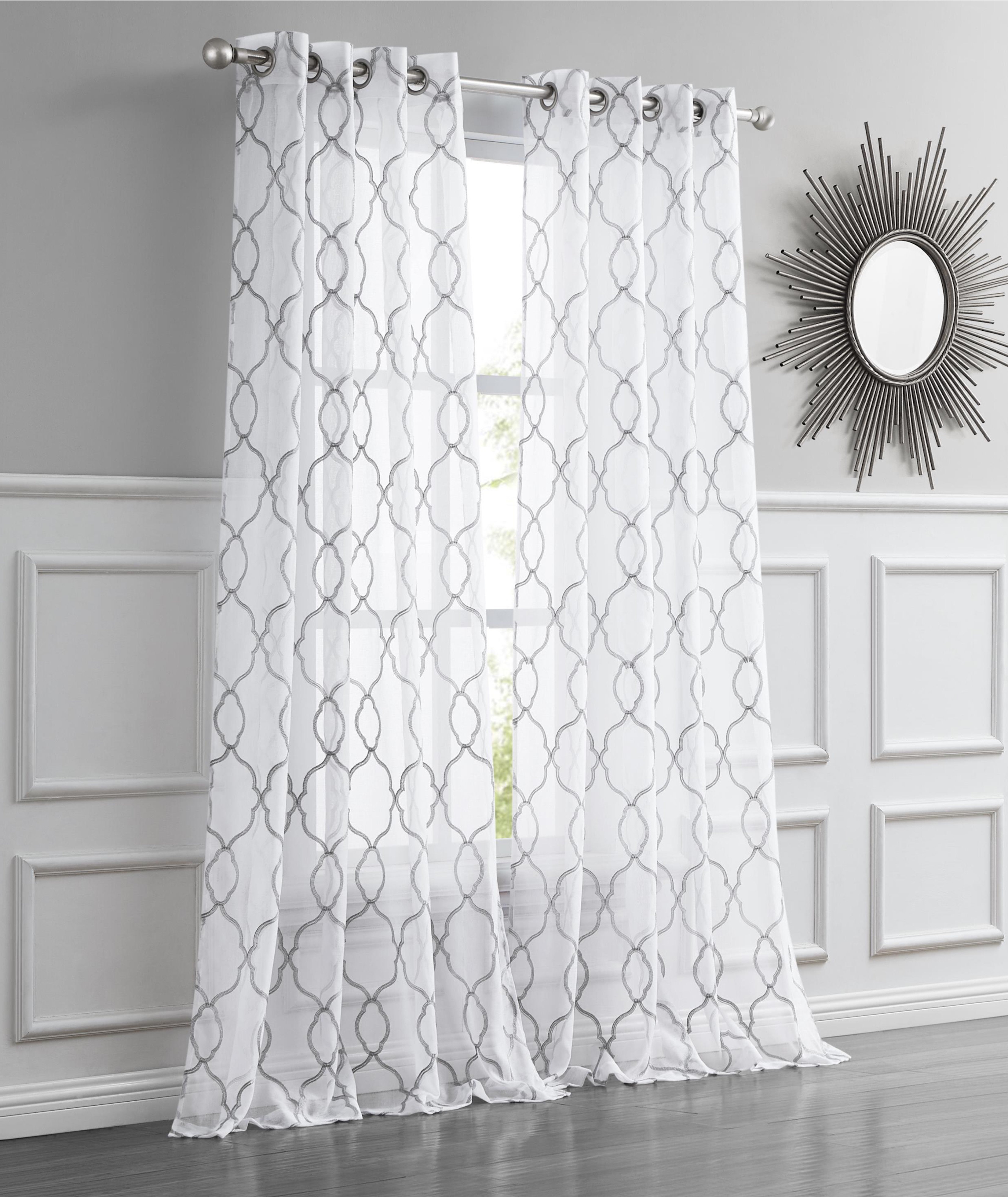 Lark Manor™ Single Panel Sheer Window Curtain 54" X 84" Linen Textured ...