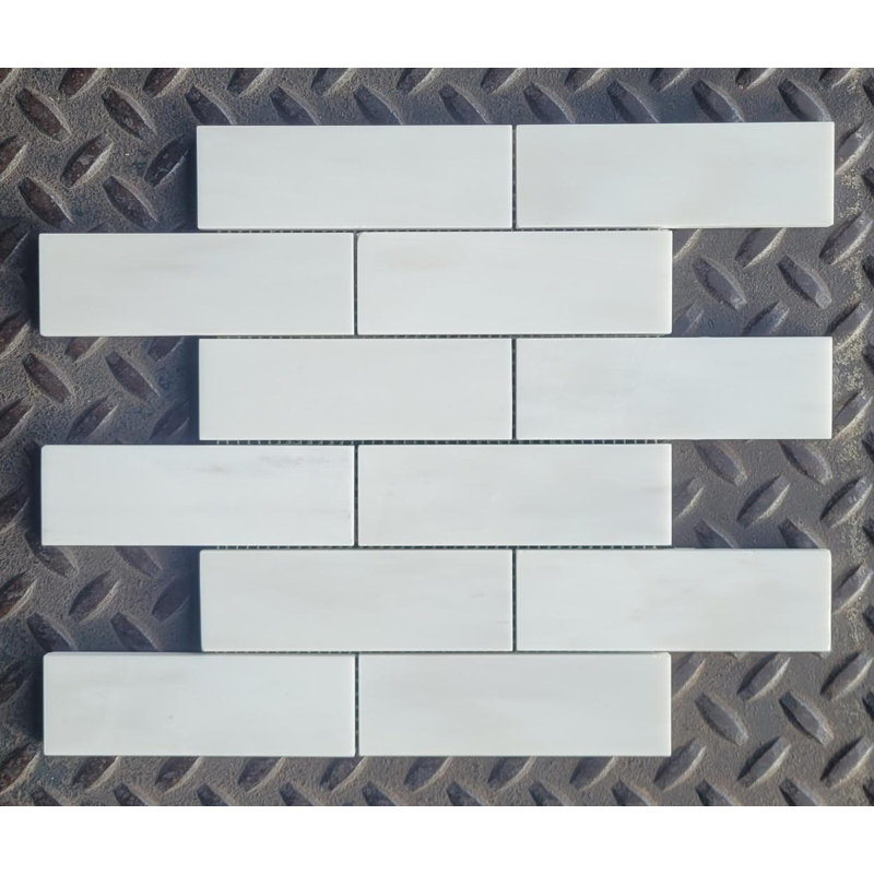 Mango Tile 2" x 6" Marble Brick Joint Mosaic Wall & Floor Tile | Wayfair