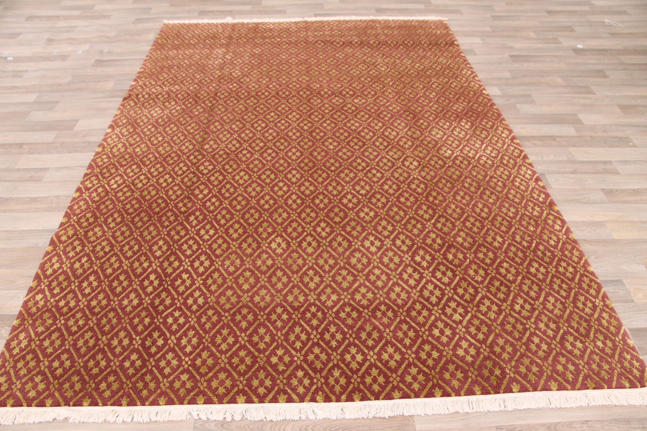 Isabelline One-of-a-Kind Peisch Hand-Knotted Brown 6' x 9' Wool Area ...