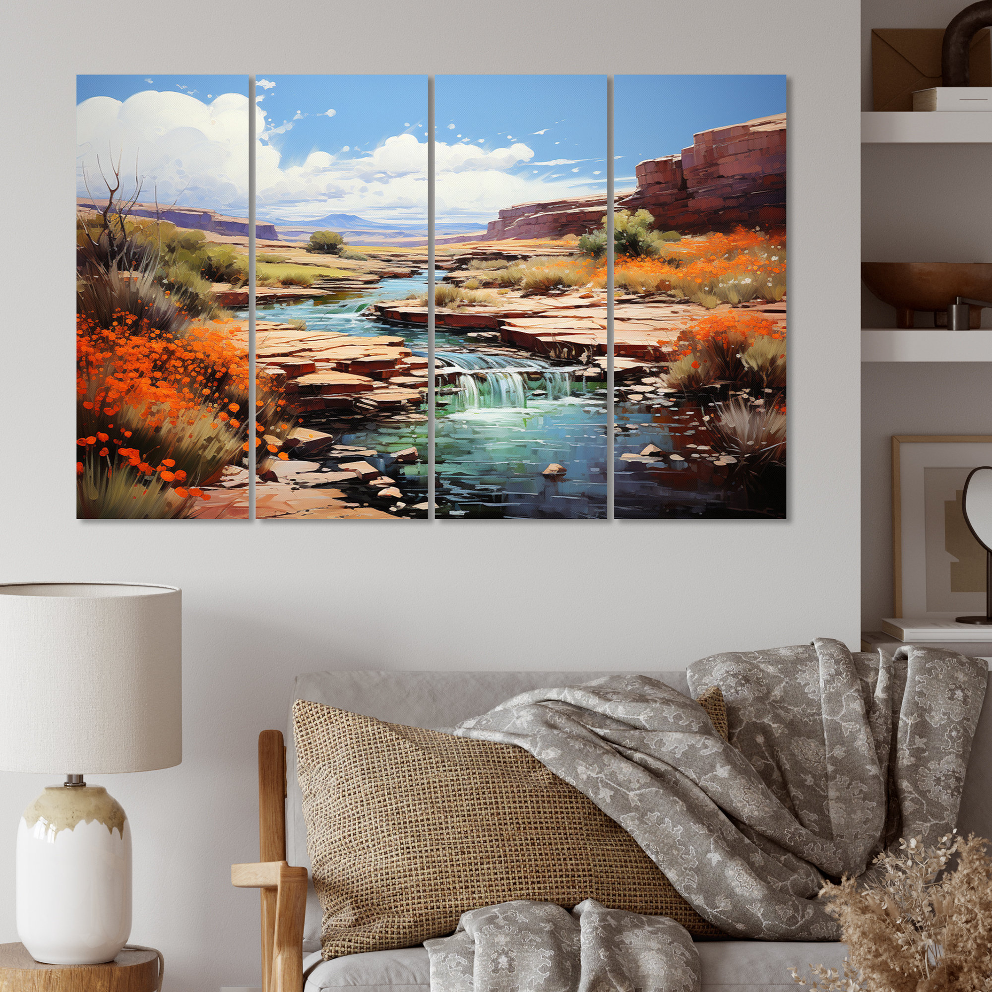 Design Art Neveda Canyon Scenery IV - Landscapes Canvas Wall Art - 4 ...