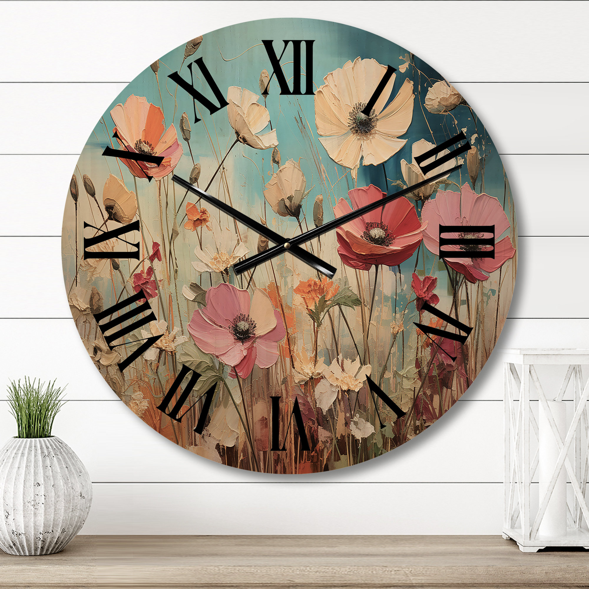 East Urban Home Meadow Bliss Collage II - Modern Oversized Wood Wall ...