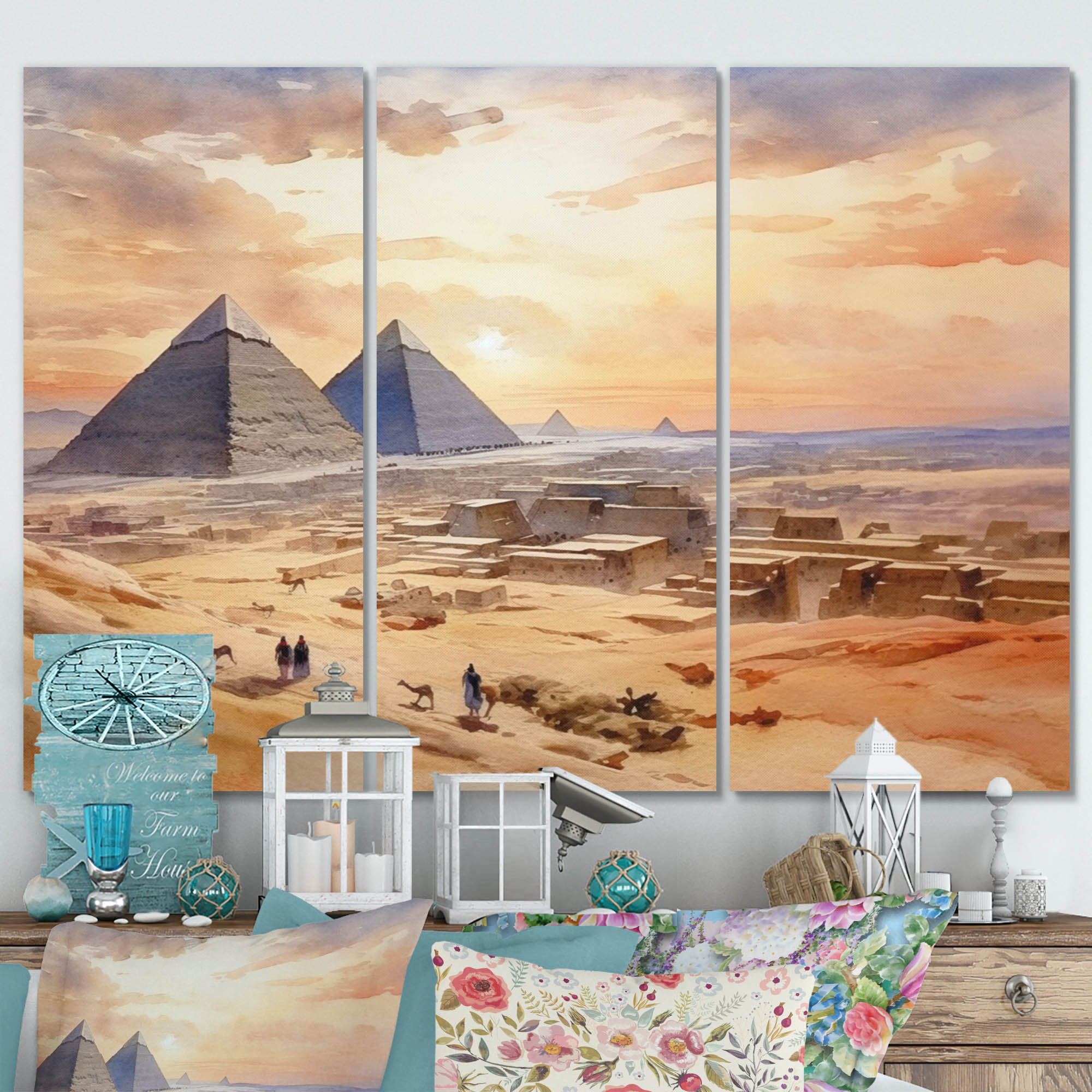 Design Art Historical Desert - Landscapes Metal Wall Art Set | Wayfair