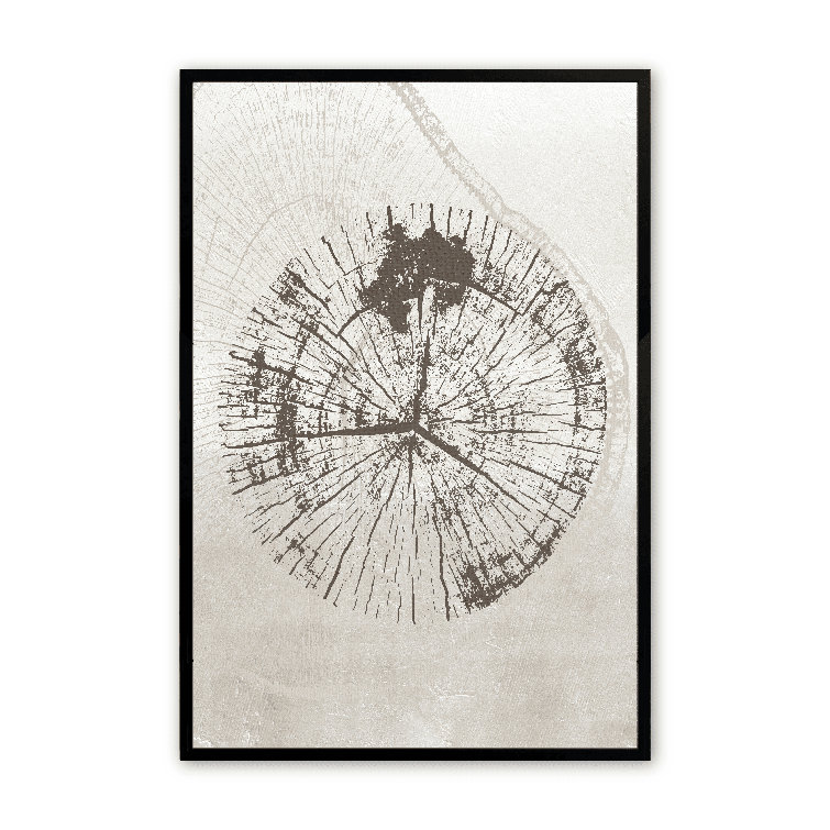 Rosecliff Heights Benji Beige Tree Ring Framed On Paper 3 Pieces Print ...