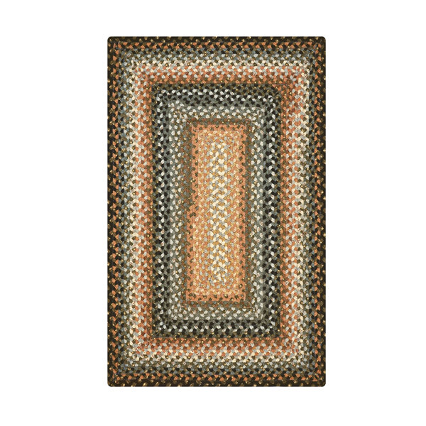 August Grove® Cocoa Bean Braided Area Rug, Ideal as a Primitive Rug for ...