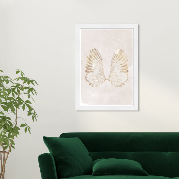 Wynwood Studio Soft Angel Wings - Picture Frame Graphic Art | Wayfair