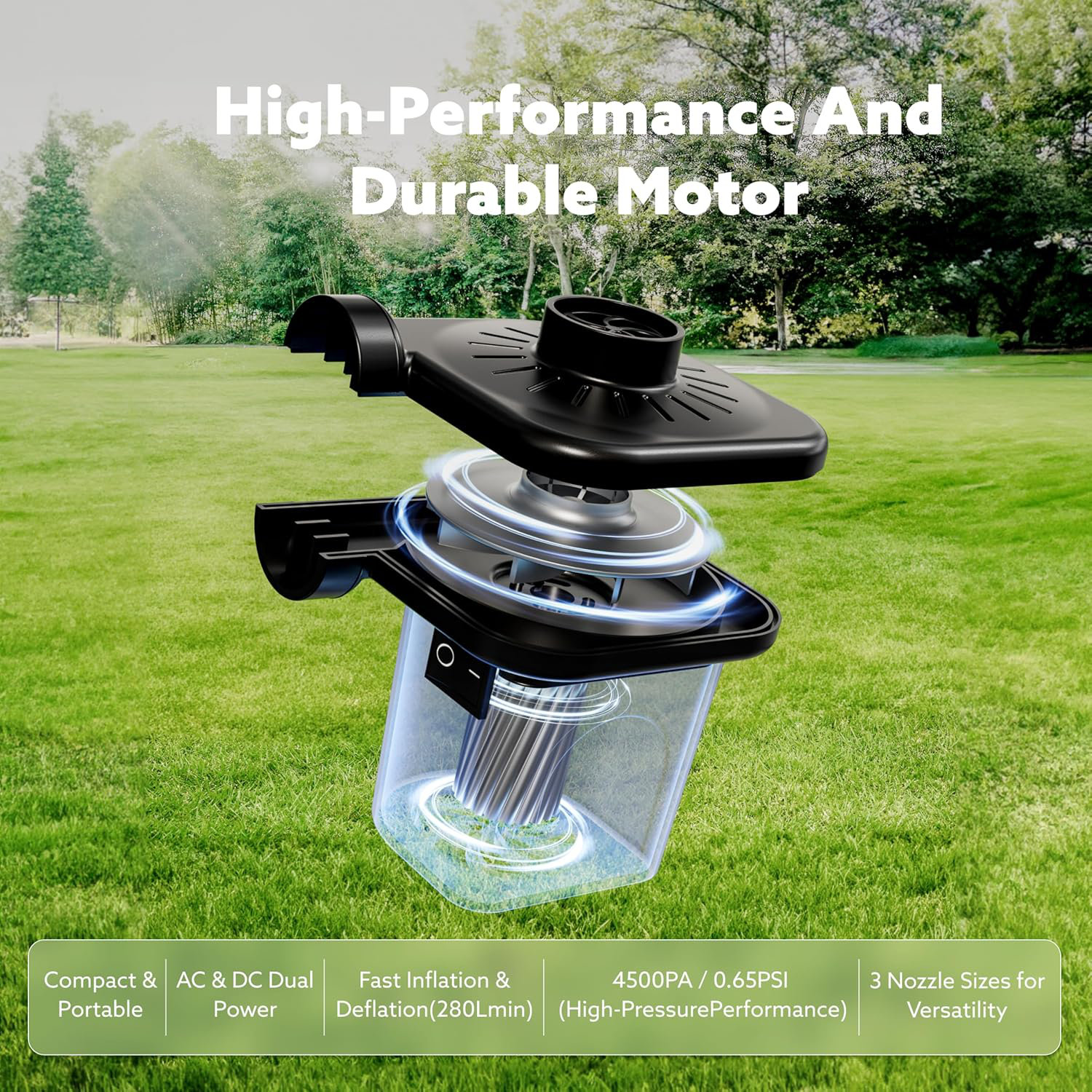 Zeki Shoggy Electric Air Pump For Inflatables, Quick-Fill Inflator ...