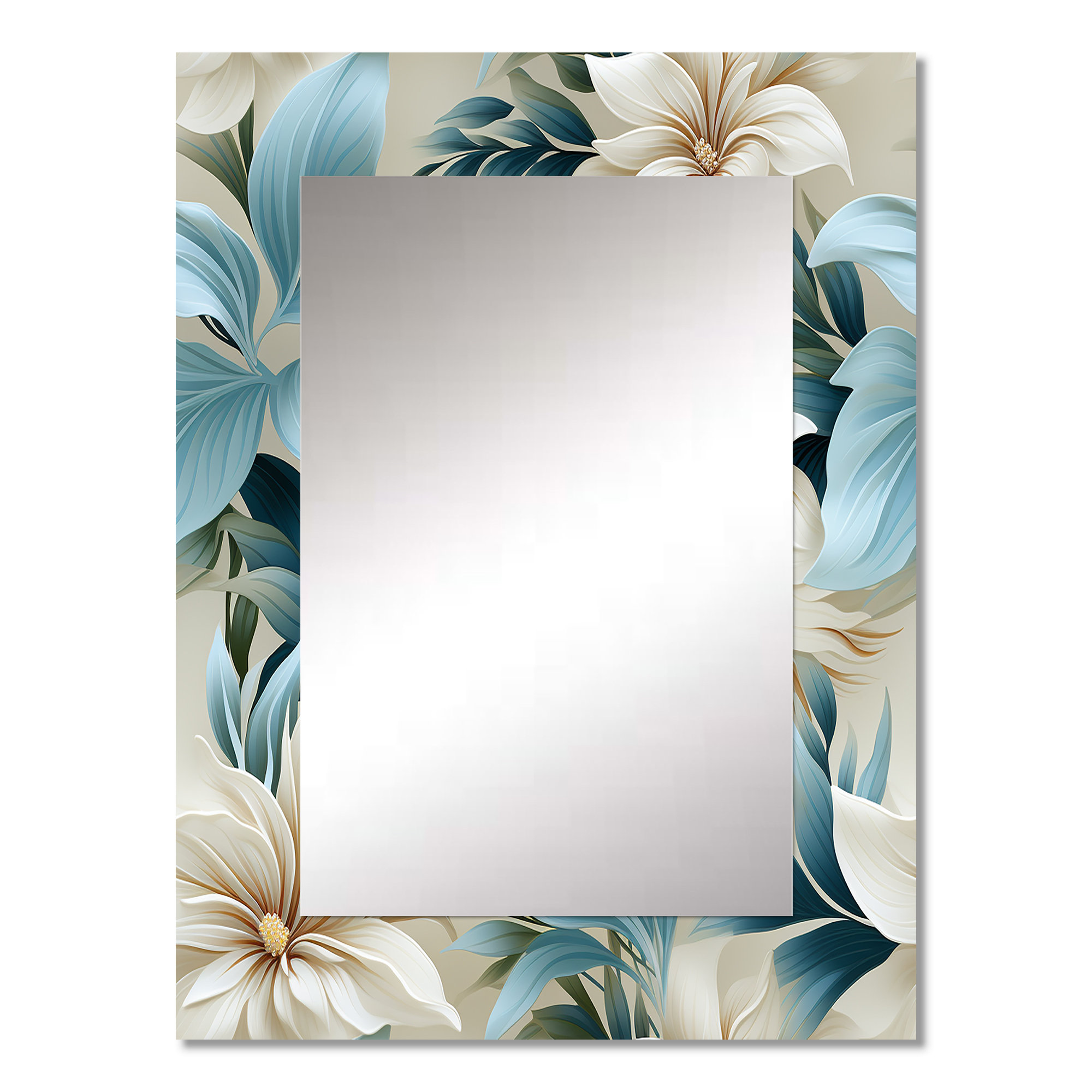 Bungalow Rose Coastal Symphony Tropical Pattern - Tropical Mirror Wall ...
