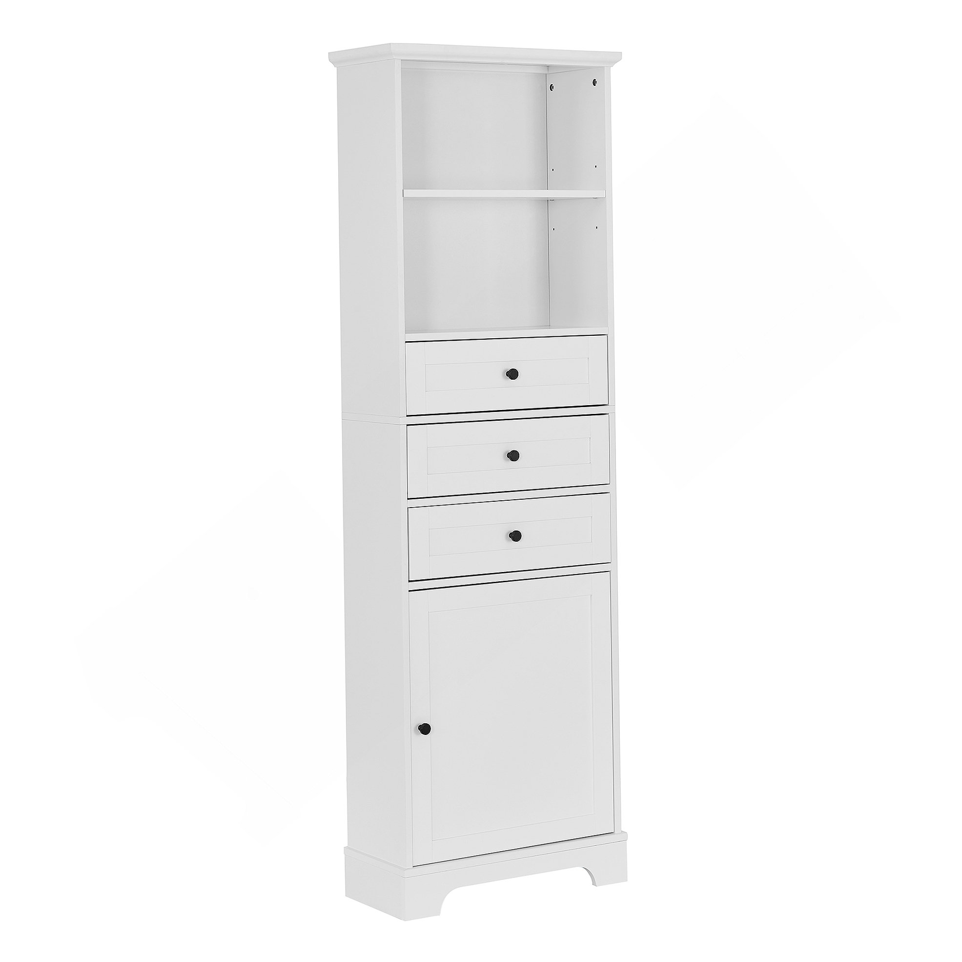 One Allium Way® Triangle Tall Cabinet with 3 Drawers and Adjustable ...