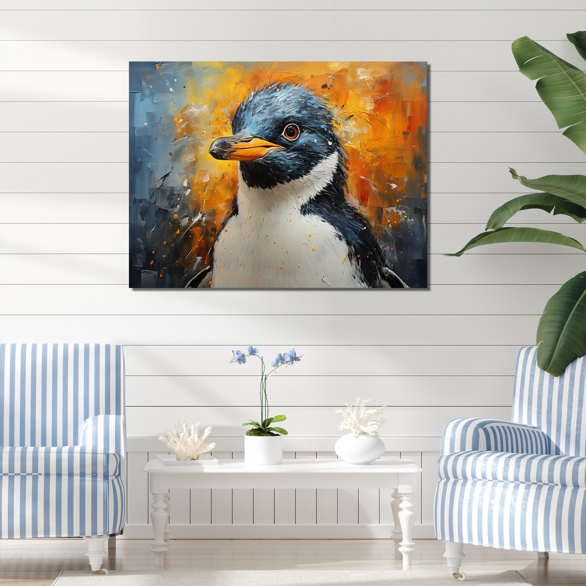 Design Art Curious Penguin Portraits I On Canvas Print | Wayfair
