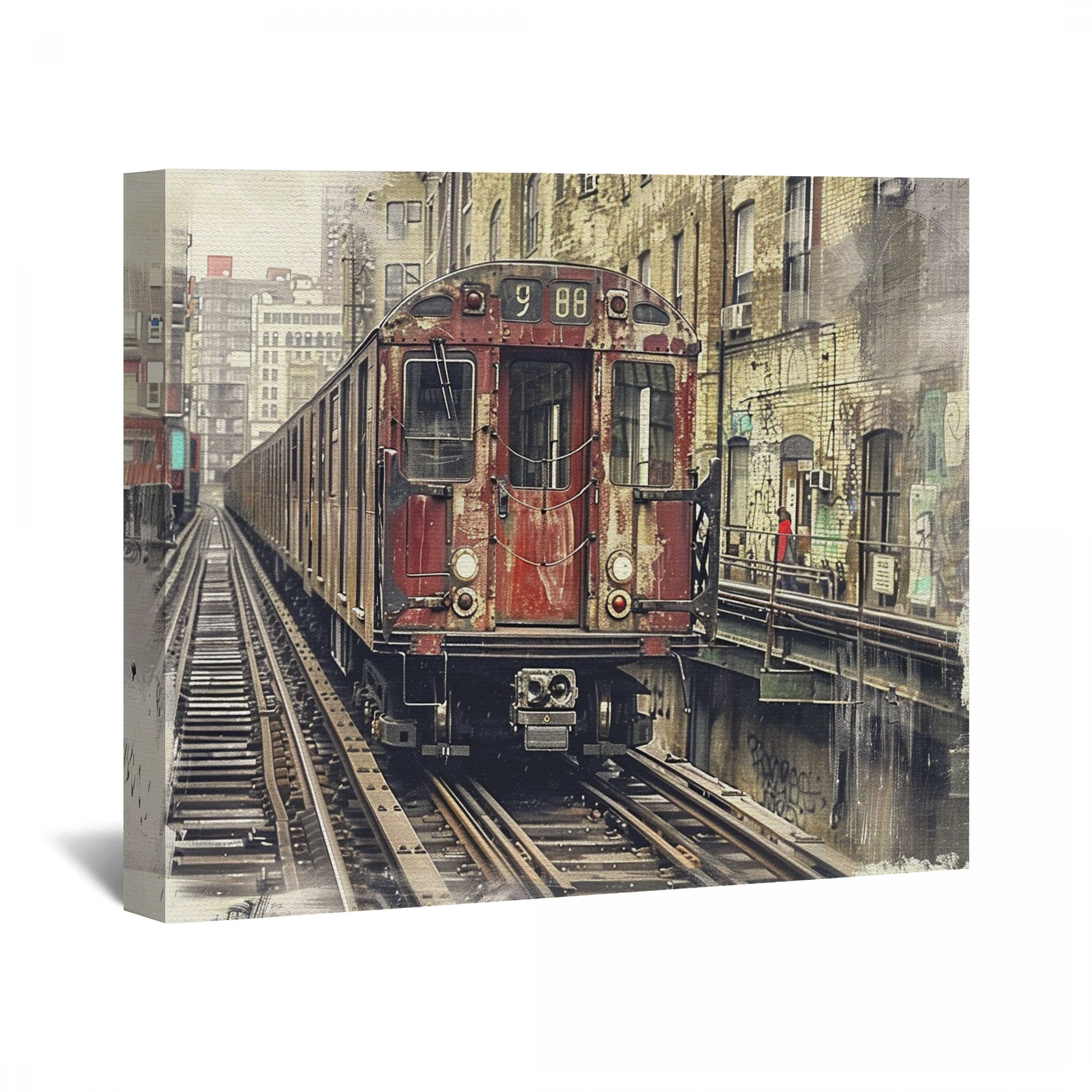 17 Stories Subway train Canvas Wrap - Transportation Wall Decor | Wayfair