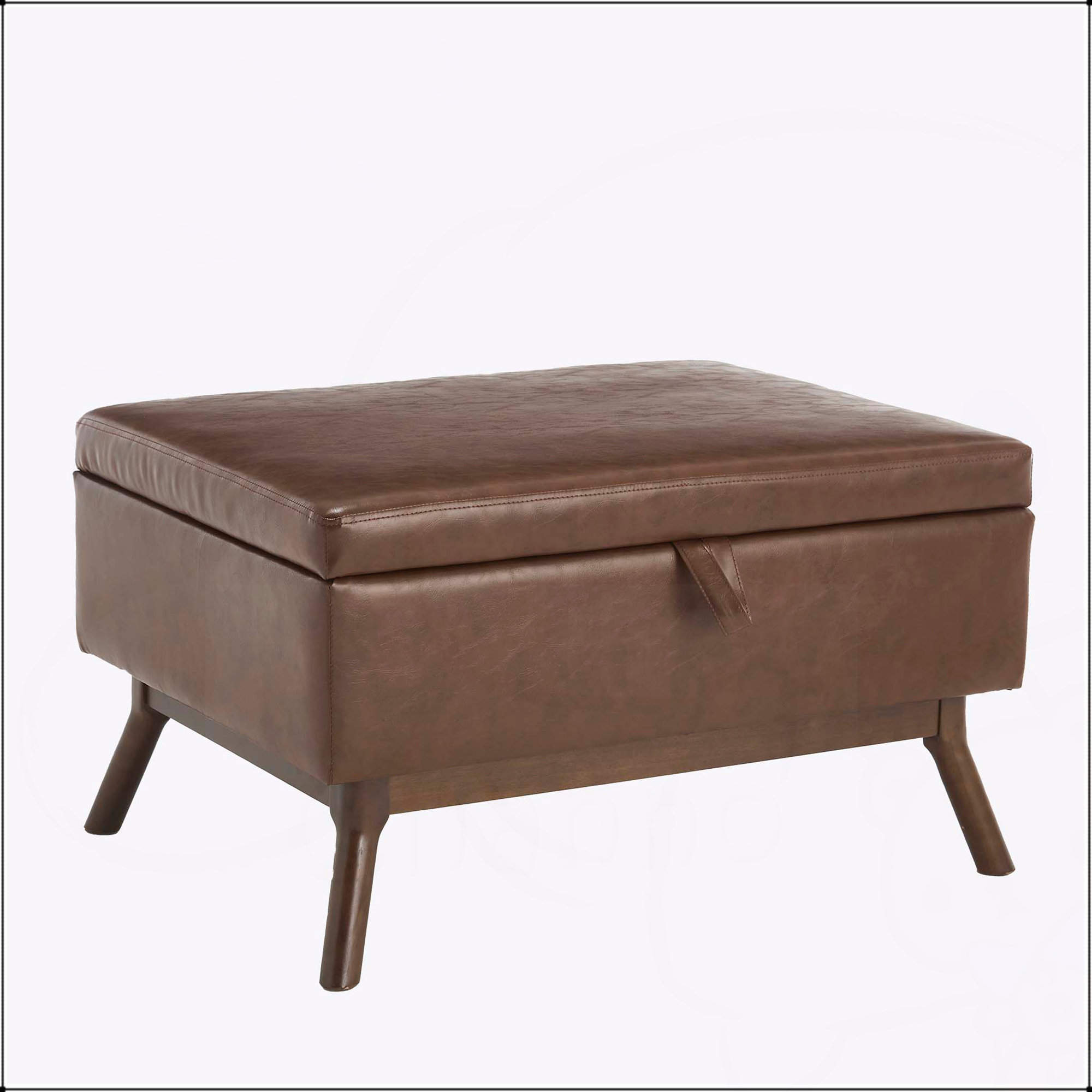 George Oliver Mid-century Modern Square Coffee Table Storage Bench ...