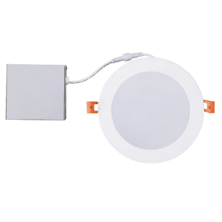 STRAK LED 6-Inch LED Round Slim Panel, Natural White 4000K, White ...