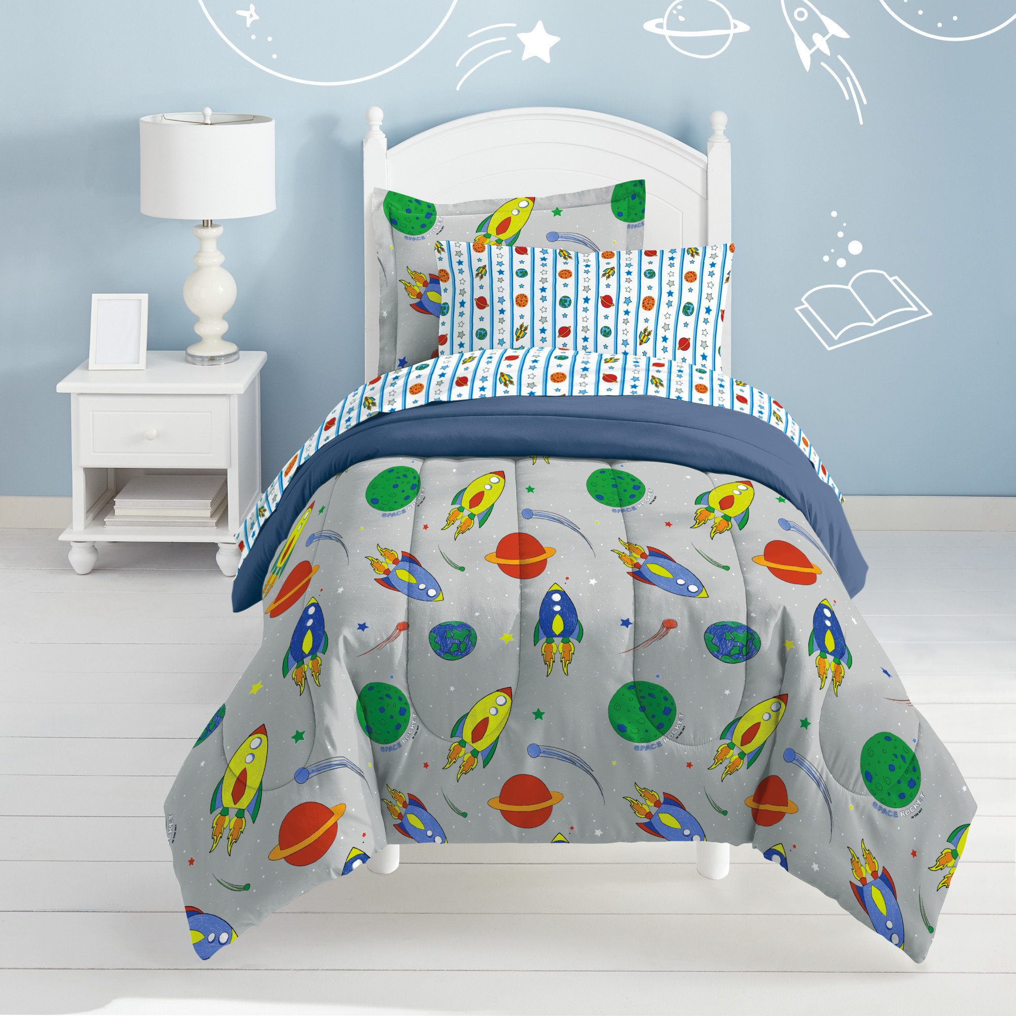 Dream Factory Space Rocket Space Rocket Comforter Set & Reviews | Wayfair