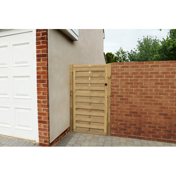 Forest Garden 180.1368cm H x 90.0684cm W Natural Timber Wood Gate ...