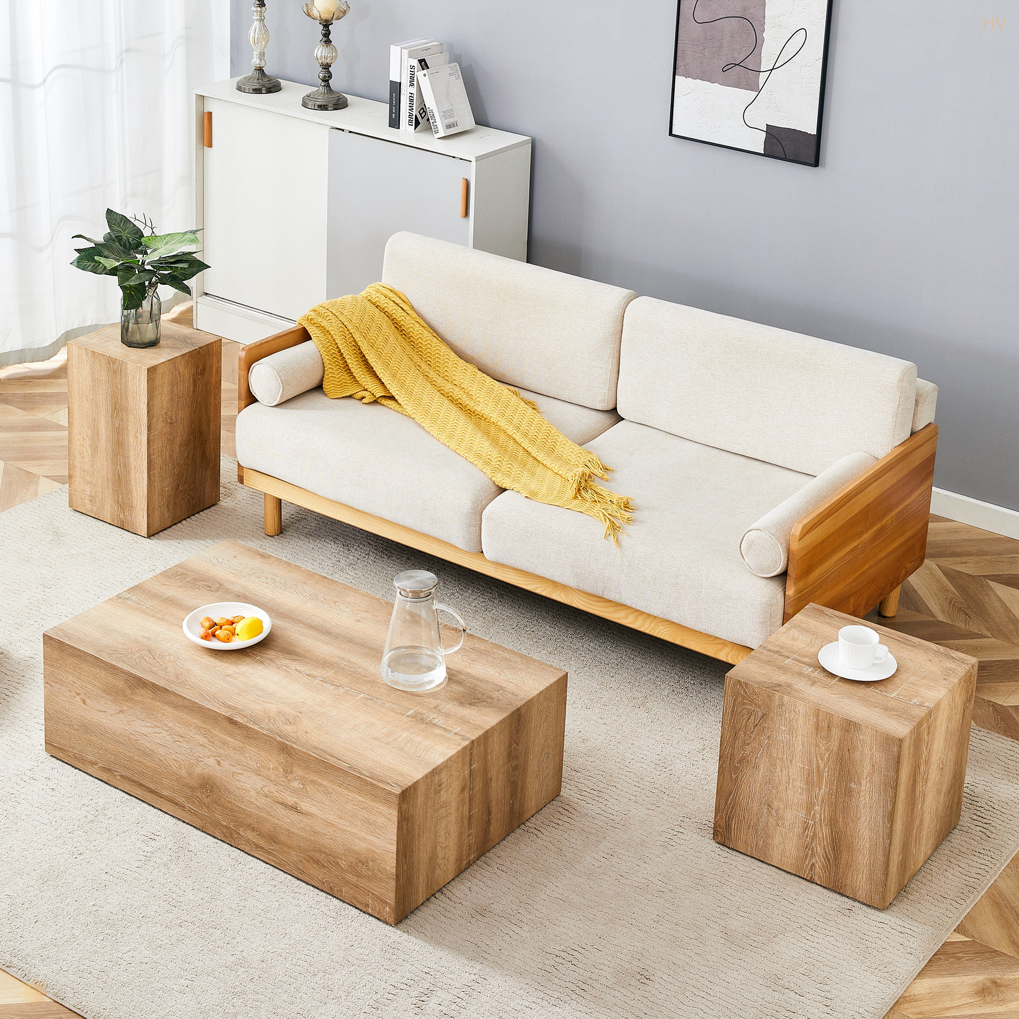 Millwood Pines Harmonious Wooden MDF Coffee Table Set - A Choice For ...